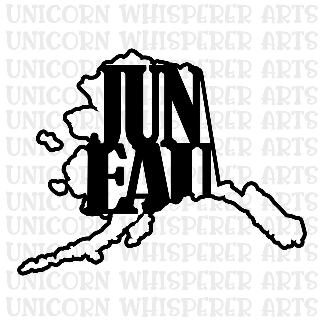 Juneau Alaska State Outline Border Word Art SVG Cut File Silhouette ...