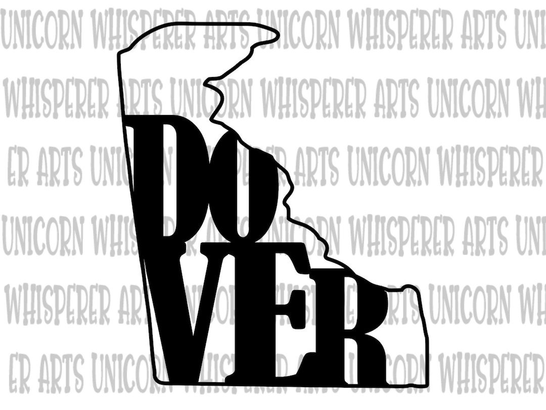 Dover Delaware State Outline Word Art SVG, PDF, PNG (digital Download ...