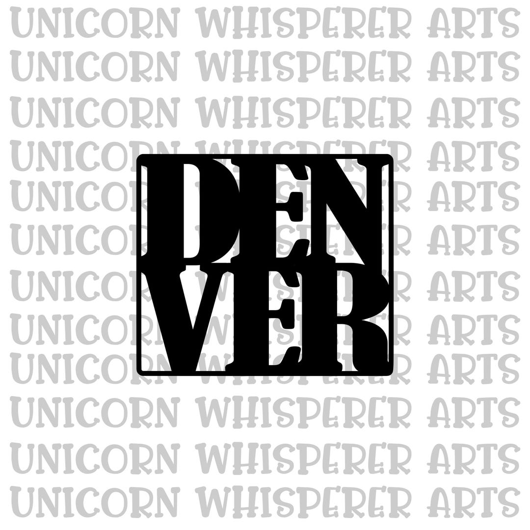 Denver Colorado Outline SVG: Word Art Cut File (digital Download, PDF ...
