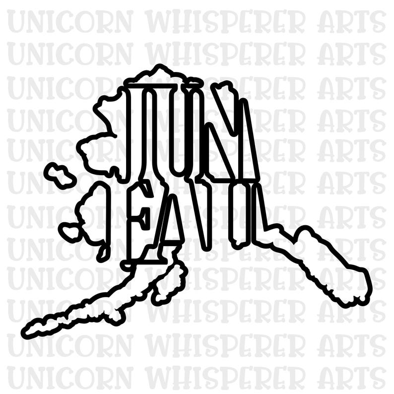 Juneau Alaska Word Art: State Outline SVG, PNG, PDF (digital Download ...
