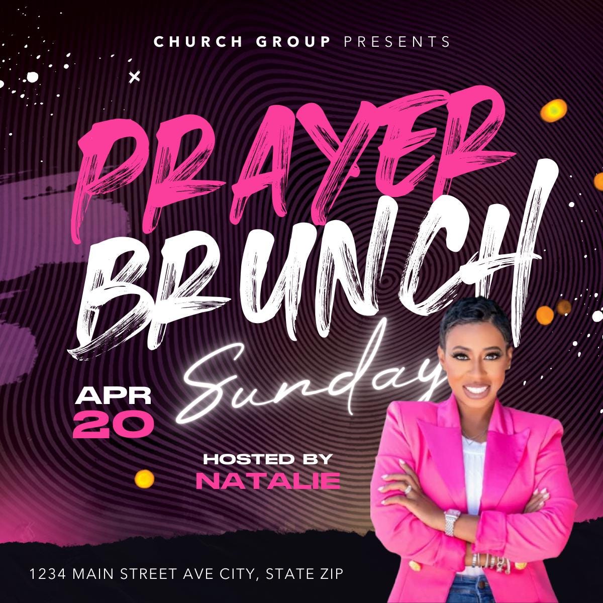 Prayer Brunch Sunday Flyer Template - Etsy