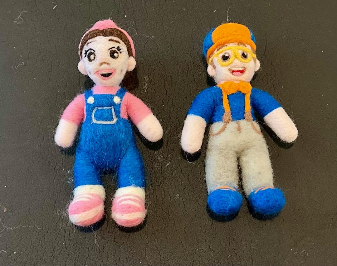 Ms Rachel, Blippi, Needle Felted Ms Rachel, Doll, Toddler Toy, Bluey ...