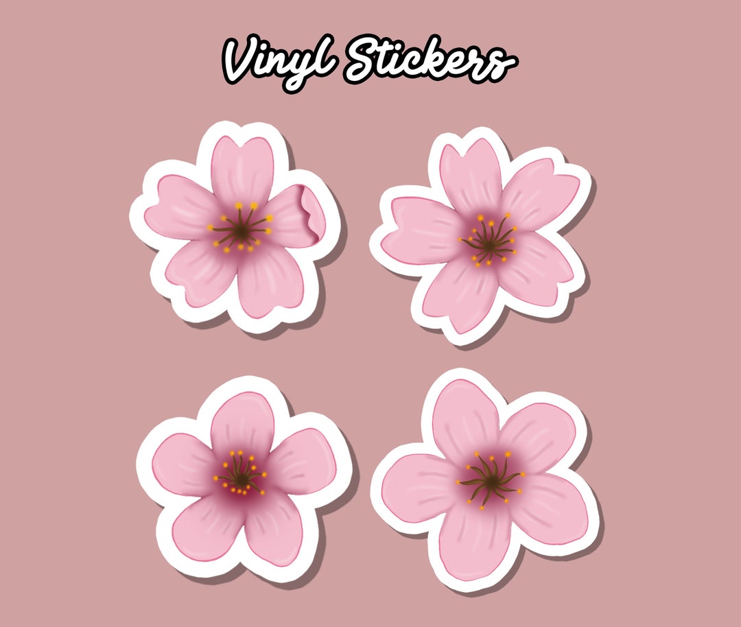 Cherry Blossoms, Sakura Vinyl Stickers for Laptops, Water Bottles ...