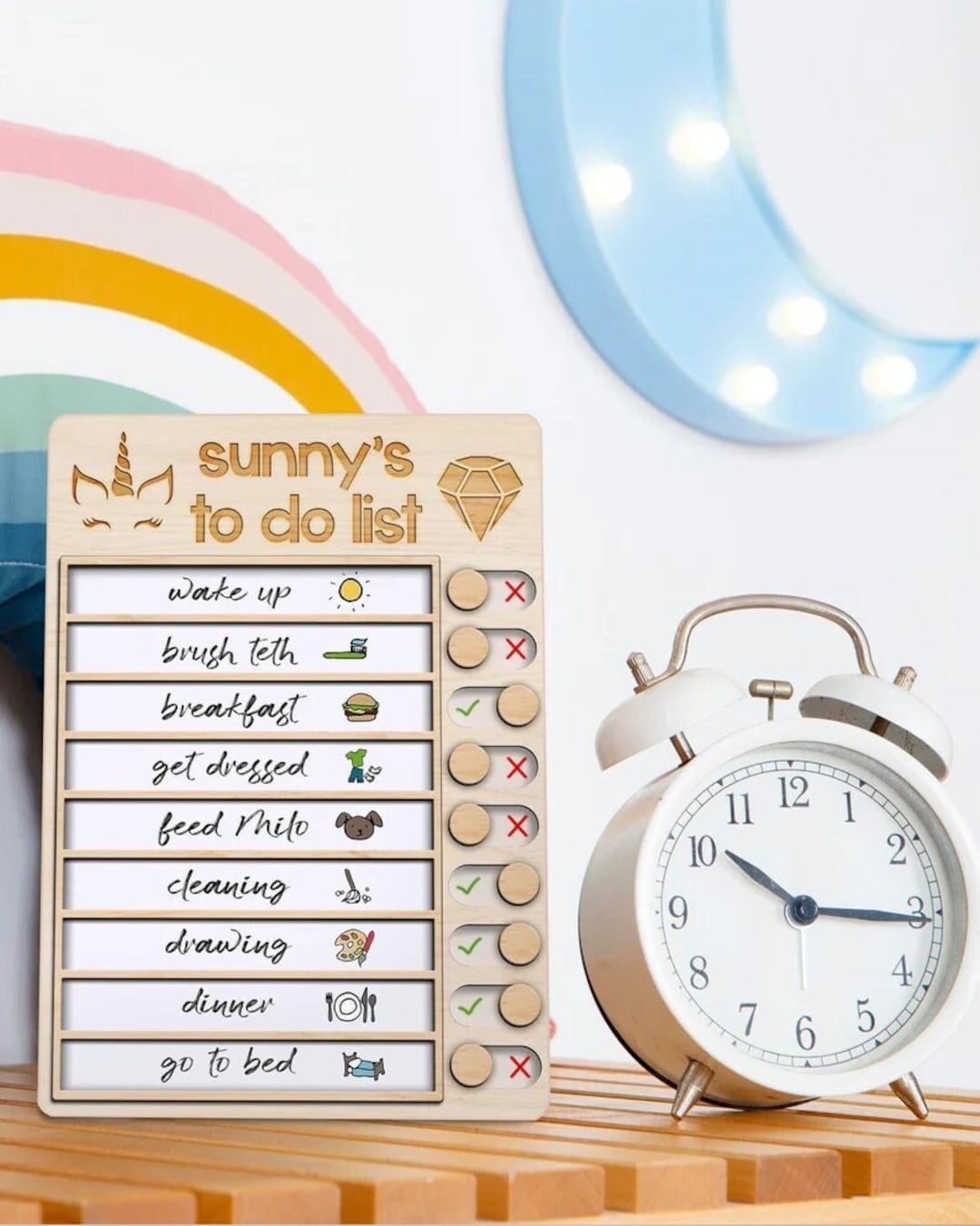 Personalized Daily Routine Chart, Custom Reuseable Routine Checklist ...