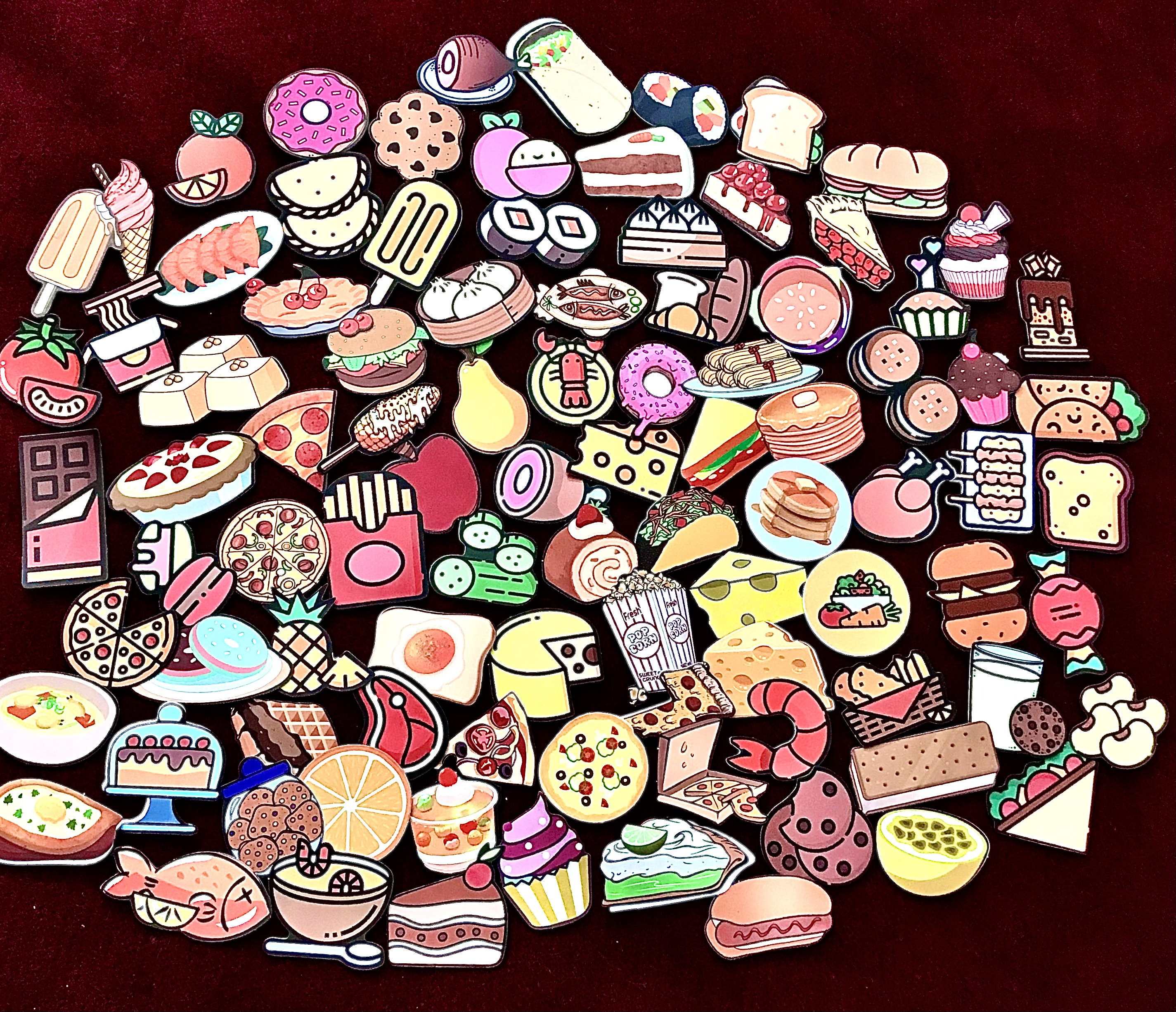 Food Stickers (random 5 Pack) - Etsy