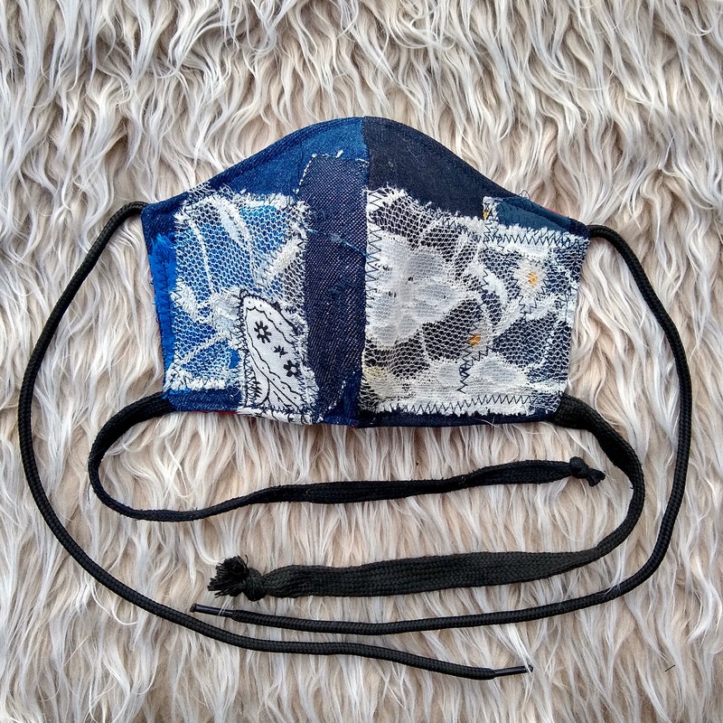 Patchwork Face Mask - Etsy