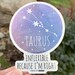Taurus Star Sign Zodiac Sticker Bumper Sticker Car Sticker - Etsy