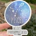 Pisces Star Sign Zodiac Sticker, Bumper Sticker, Car Sticker, Vinyl ...