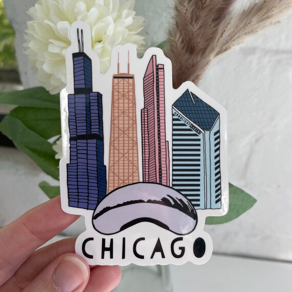 Chicago Illinois Die Cut Sticker Car Sticker Vinyl Bike - Etsy
