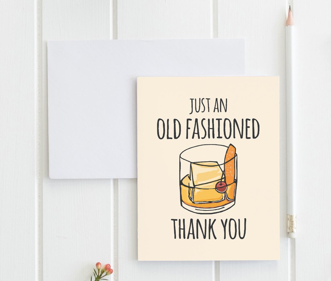 Thank You Card, Just an Old Fashioned Thank You, Funny Thank You Card ...