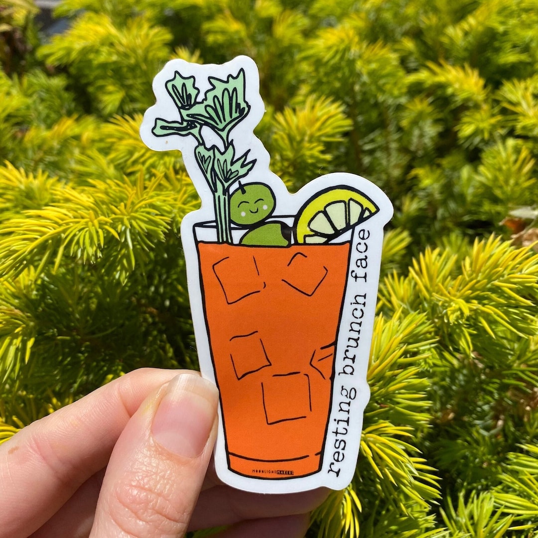 Resting Brunch Face, Bumper Sticker, Car Sticker, Vinyl, Bike Sticker ...