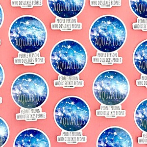 Aquarius Star Sign Zodiac Sticker Bumper Sticker Car - Etsy