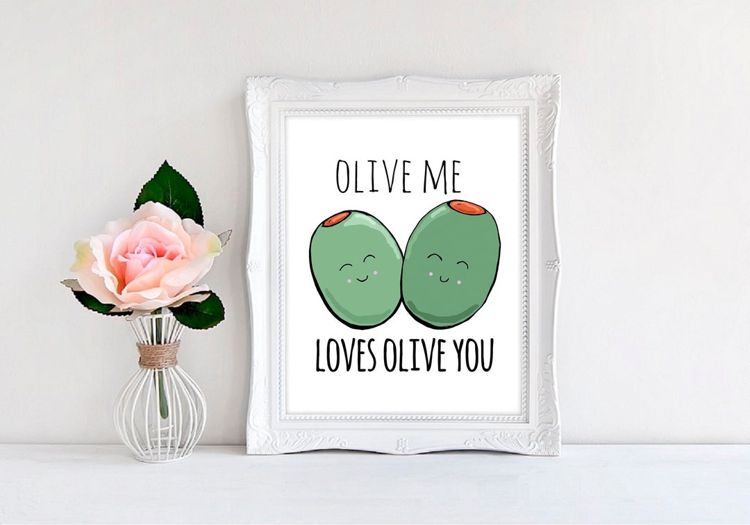 Olive Me Loves Olive You Wall Print Wall Art Print - Etsy