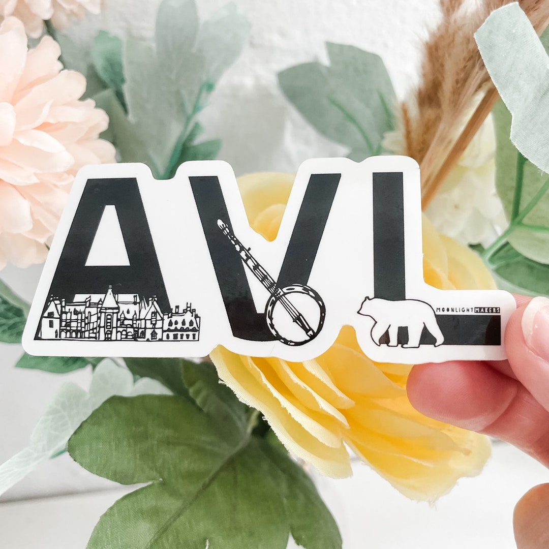 AVL, Asheville Sticker, Bumper Sticker, Car Sticker, Vinyl, Bike ...