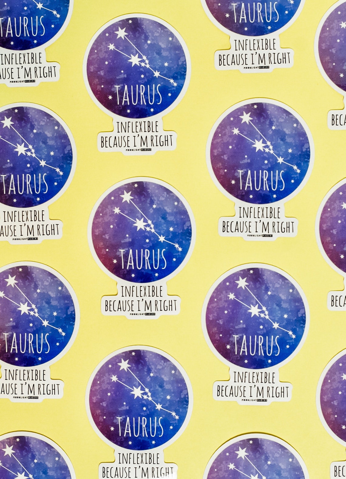 Taurus Star Sign Zodiac Sticker Bumper Sticker Car Sticker - Etsy