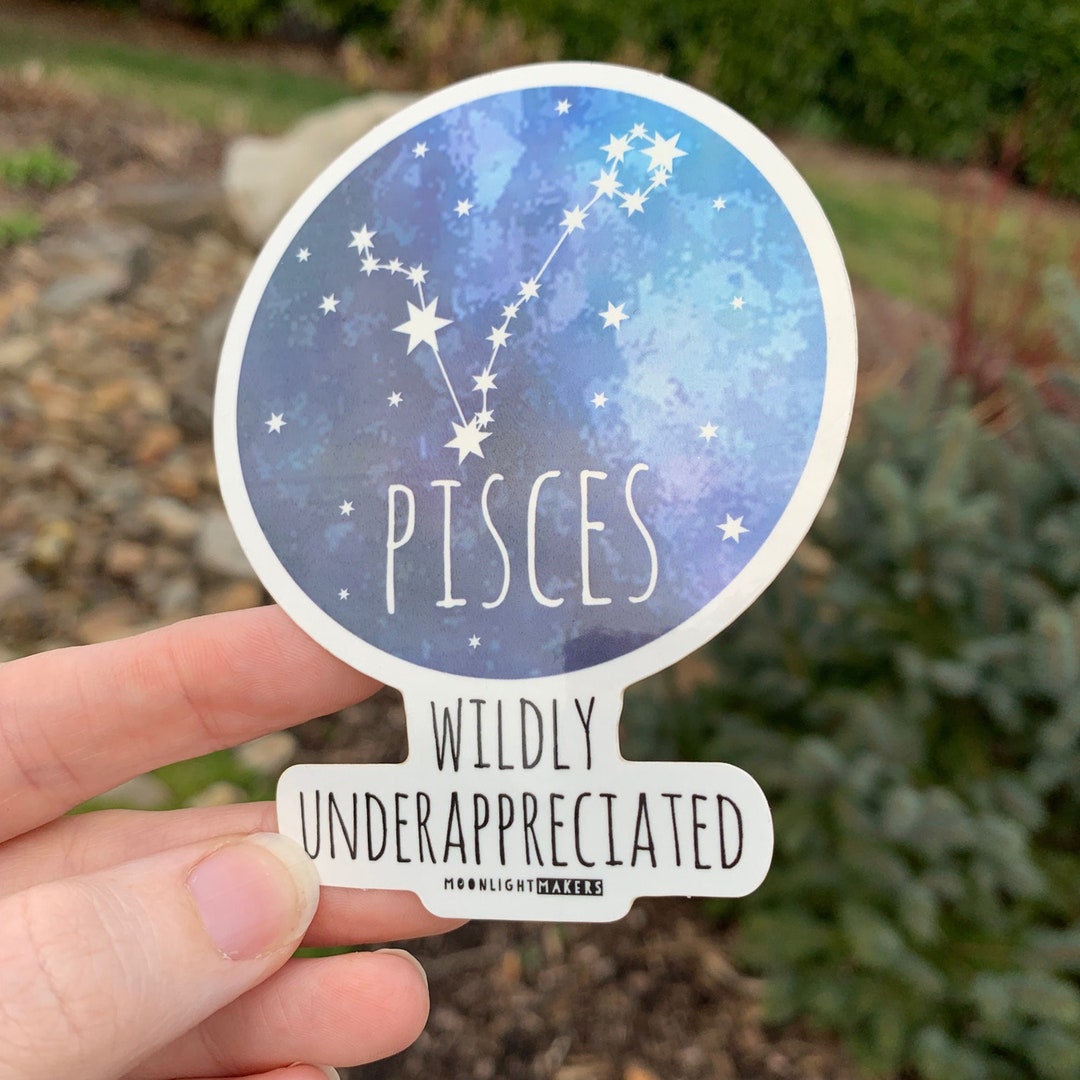 Pisces Star Sign Zodiac Sticker, Bumper Sticker, Car Sticker, Vinyl ...