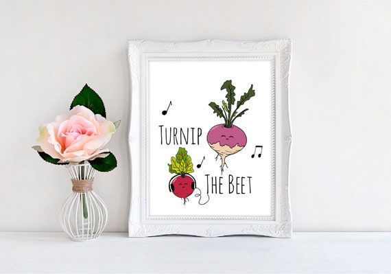 Turnip the Beet Wall Print Wall Art Print 8x10 | Etsy