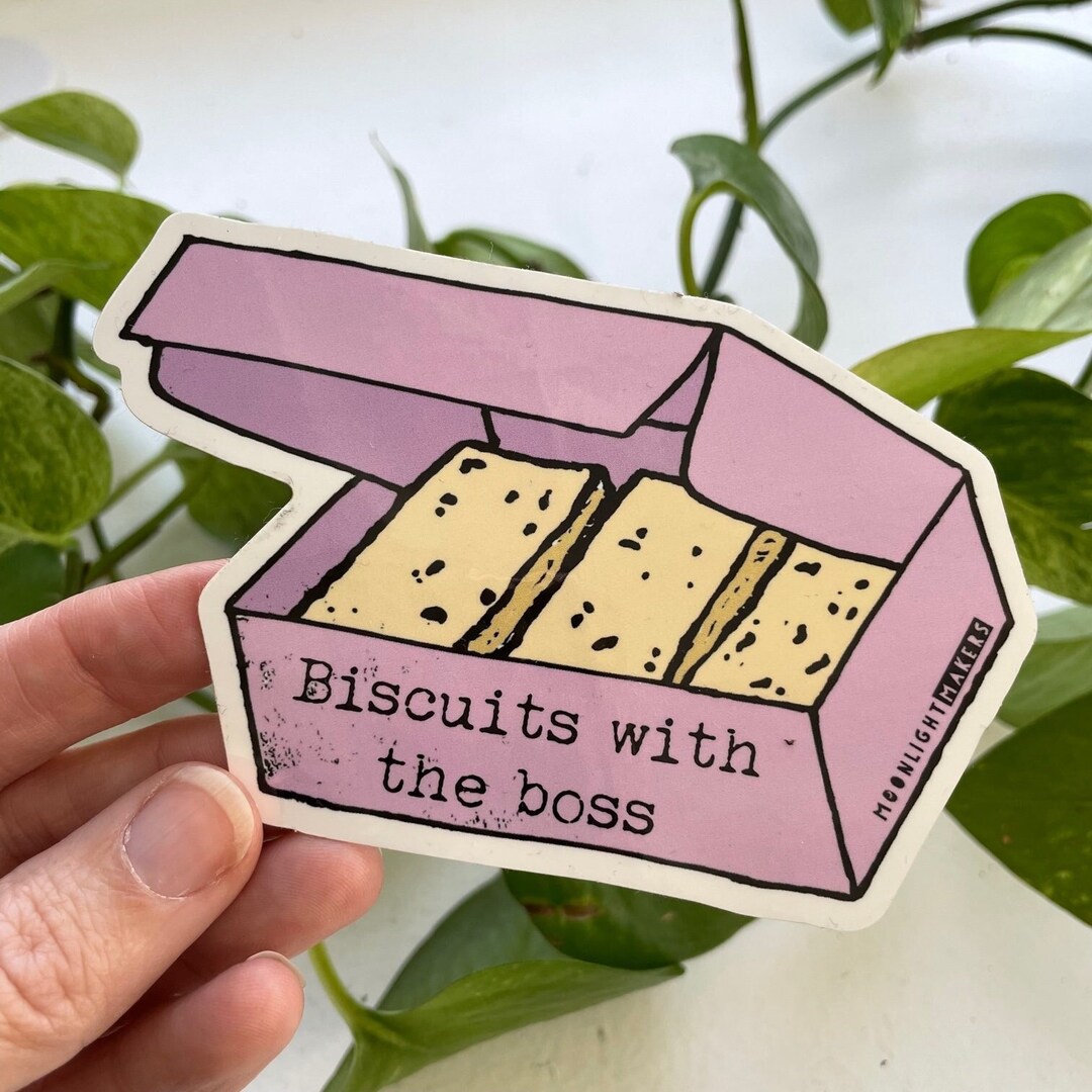 Biscuits With the Boss, Bumper Sticker, Car Sticker, Vinyl, Bike ...
