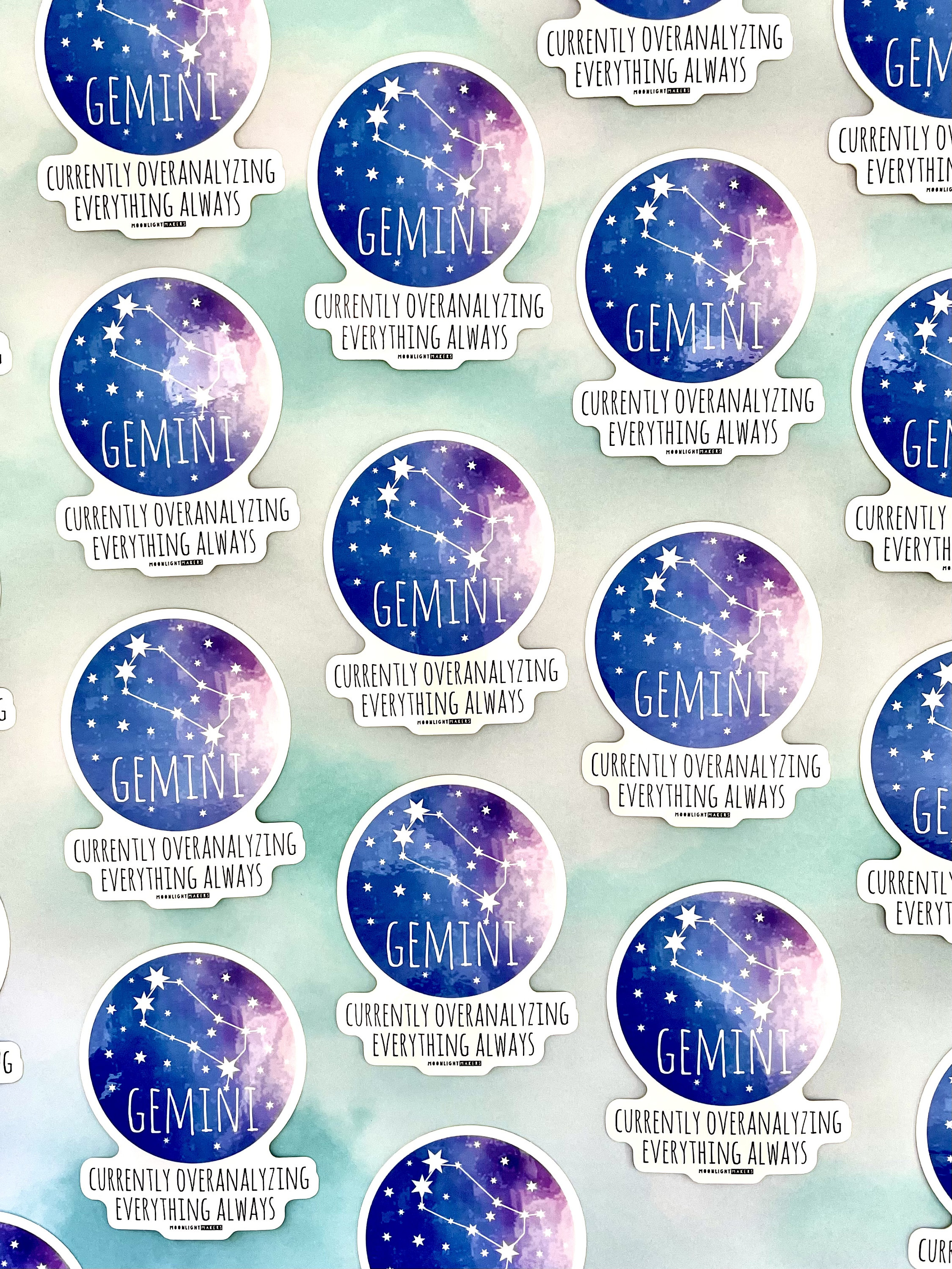 Gemini Star Sign Zodiac Sticker Bumper Sticker Car Sticker - Etsy