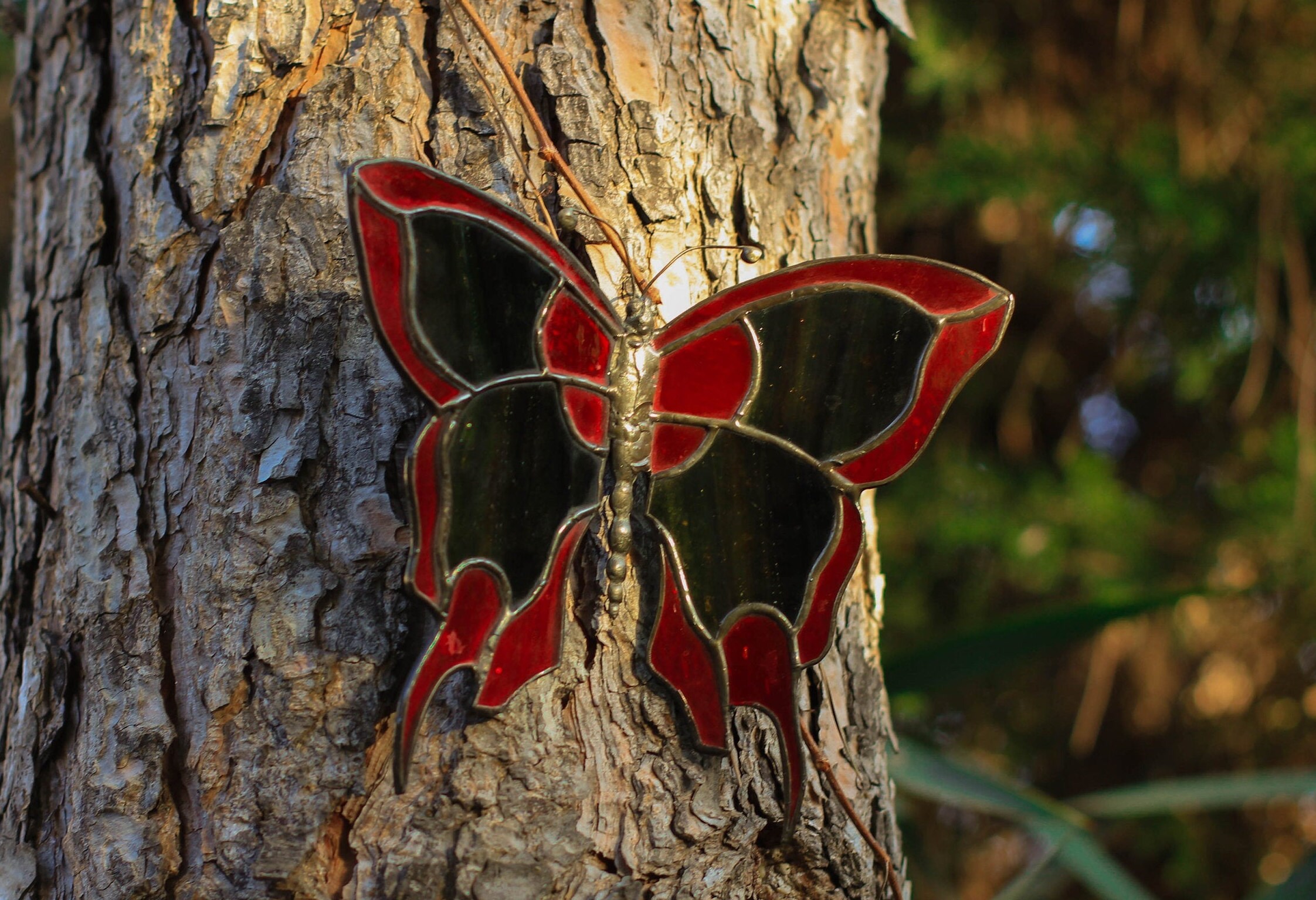 Glass Butterfly, Garden Butterfly, Butterfly Hanger, Stained Glass ...