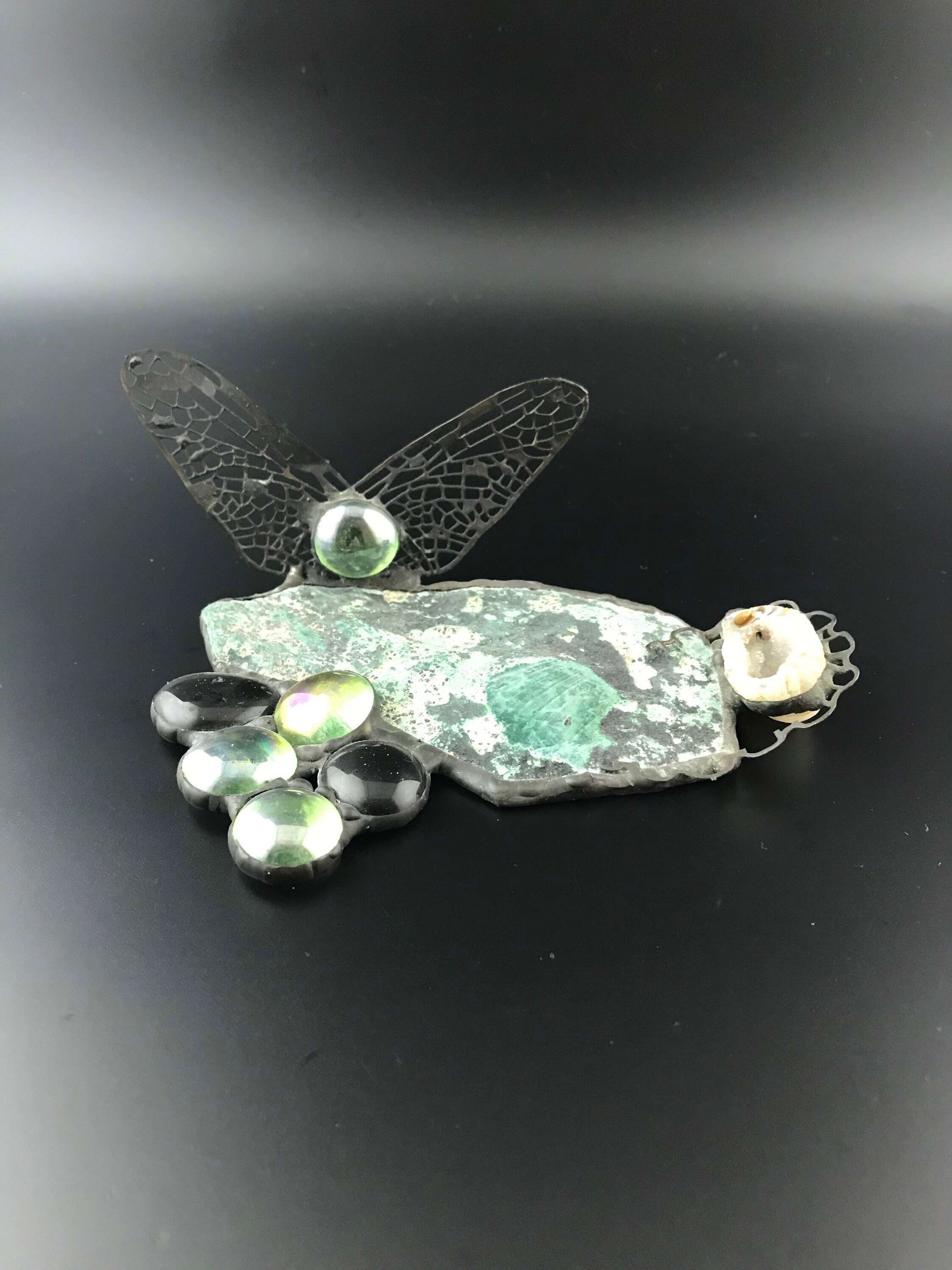 Natural Stone Collage Stained Glass Art Glass Home Decor - Etsy