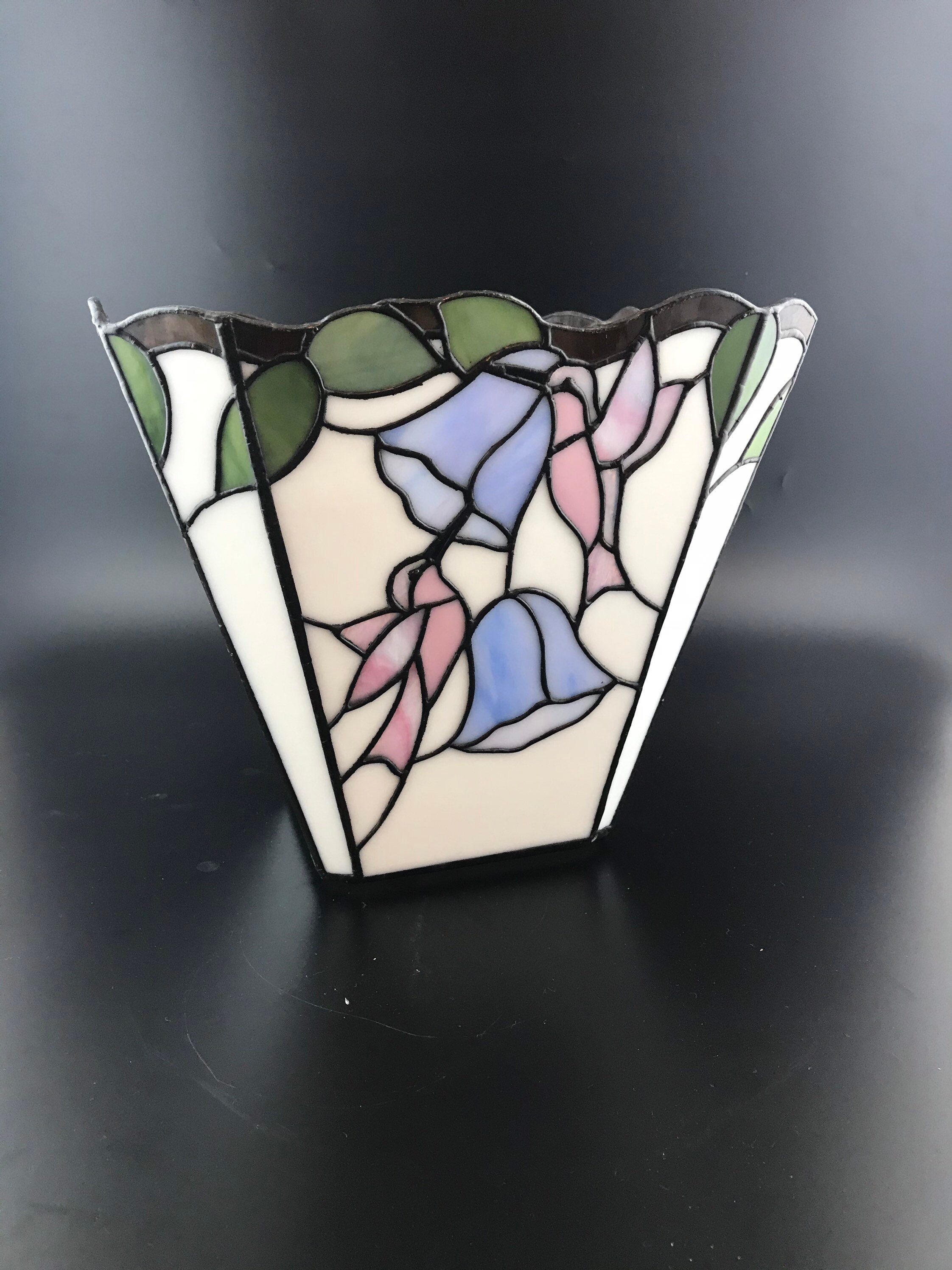Decorative Plant Pot, Garden Decor, Stained Glass Decor, Glass Flower ...