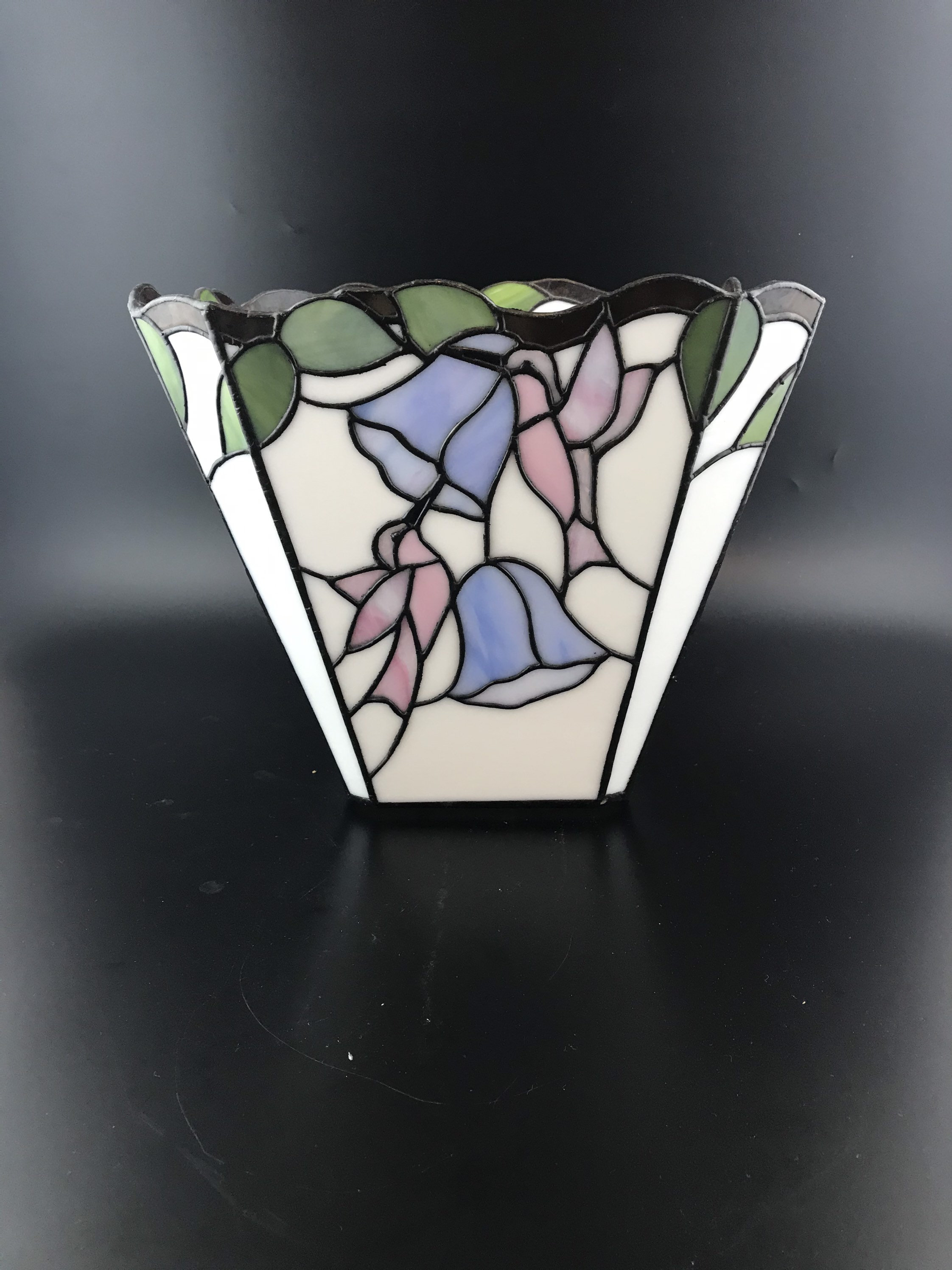 Decorative Plant Pot, Garden Decor, Stained Glass Decor, Glass Flower ...