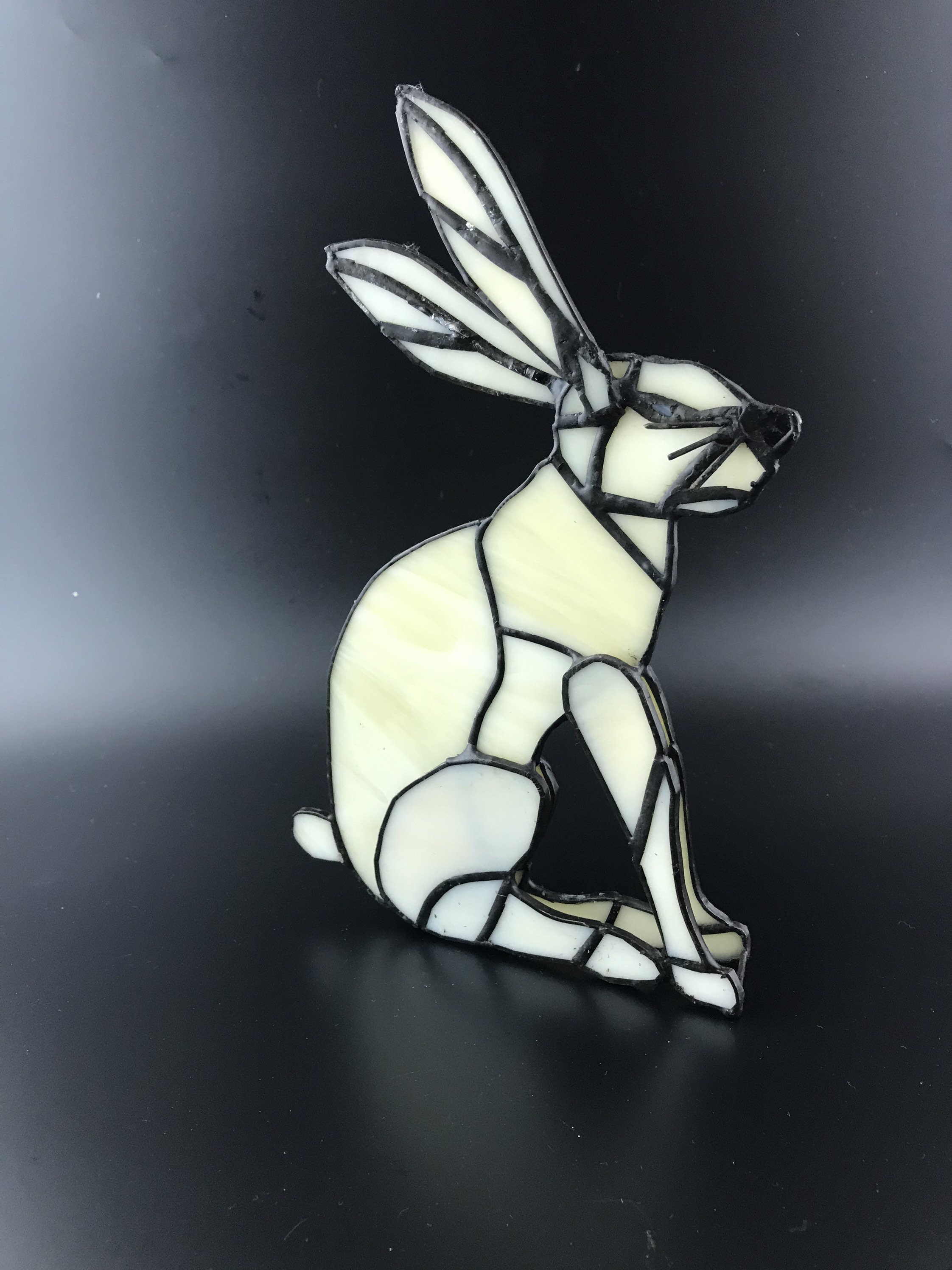 Stained Glass Hare Stained Glass Rabbit Garden / Yard Decor - Etsy