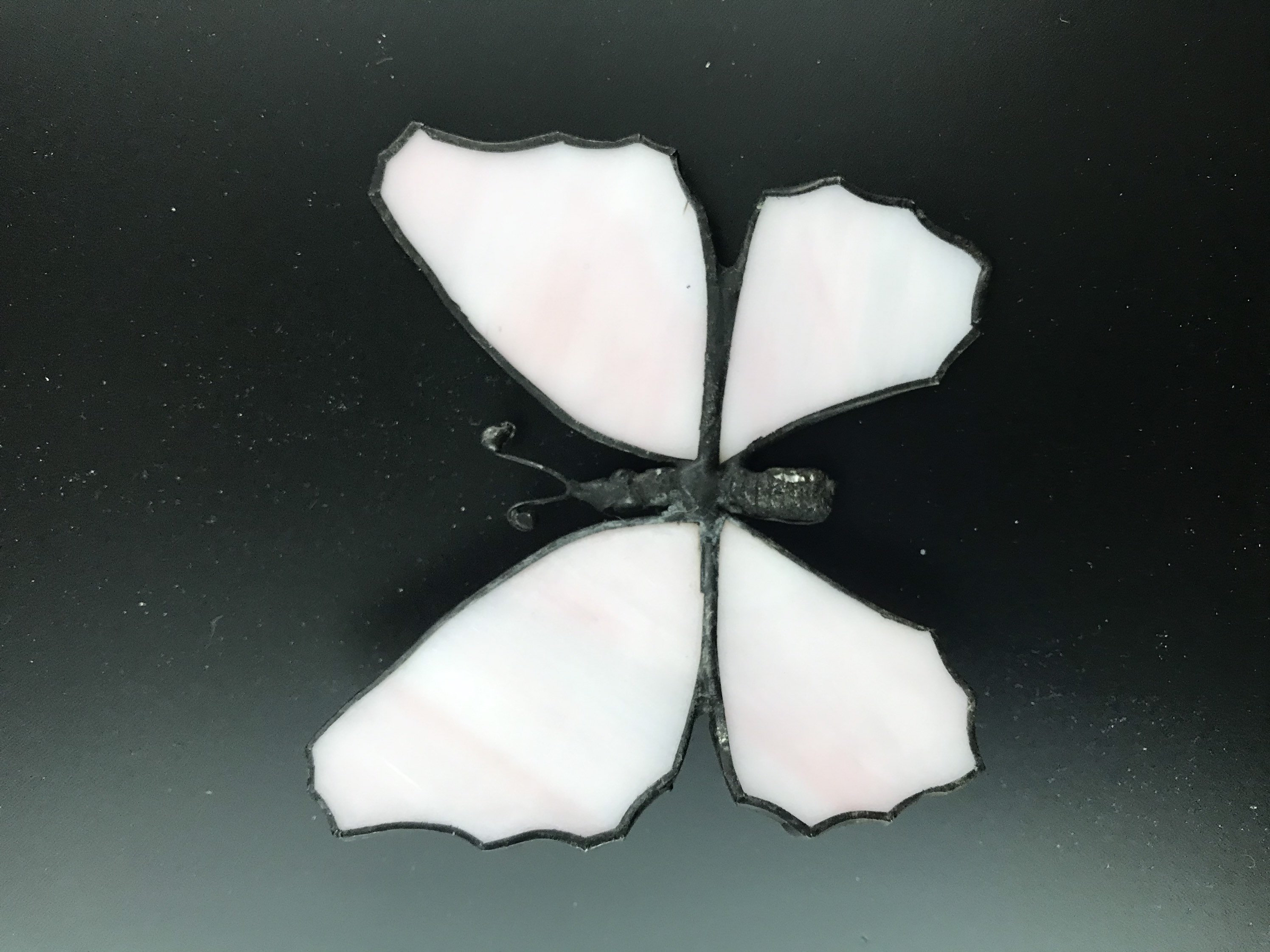 Stained Glass Pink Butterfly Glass Art Butterfly Garden - Etsy