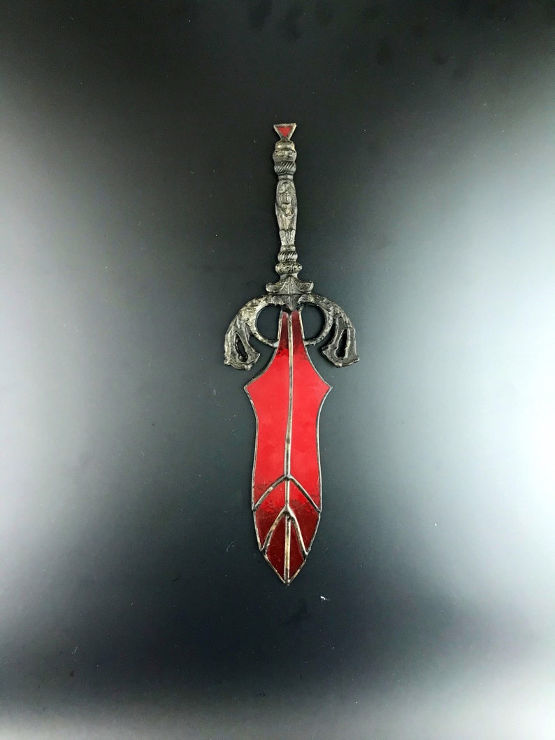 Red Glass Dagger Fantasy Glass Art Dagger Gothic Wicca - Etsy