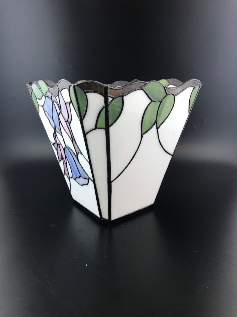 Decorative Plant Pot, Garden Decor, Stained Glass Decor, Glass Flower ...