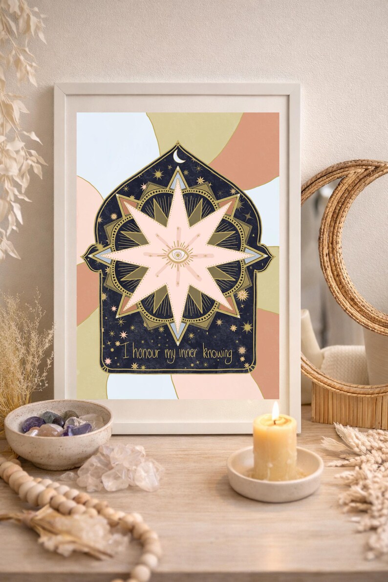 Celestial Art Print | Night Sky Edition, Sacred Geometry, Giclée Cotton ...