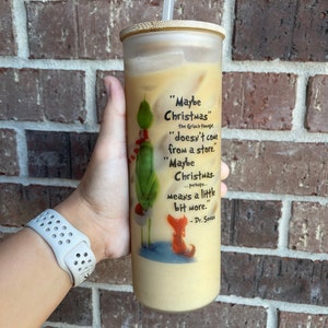 Grinch Glass L Grinch Cup L Grinch Whoville Cup L Grinch and Max Cup L ...