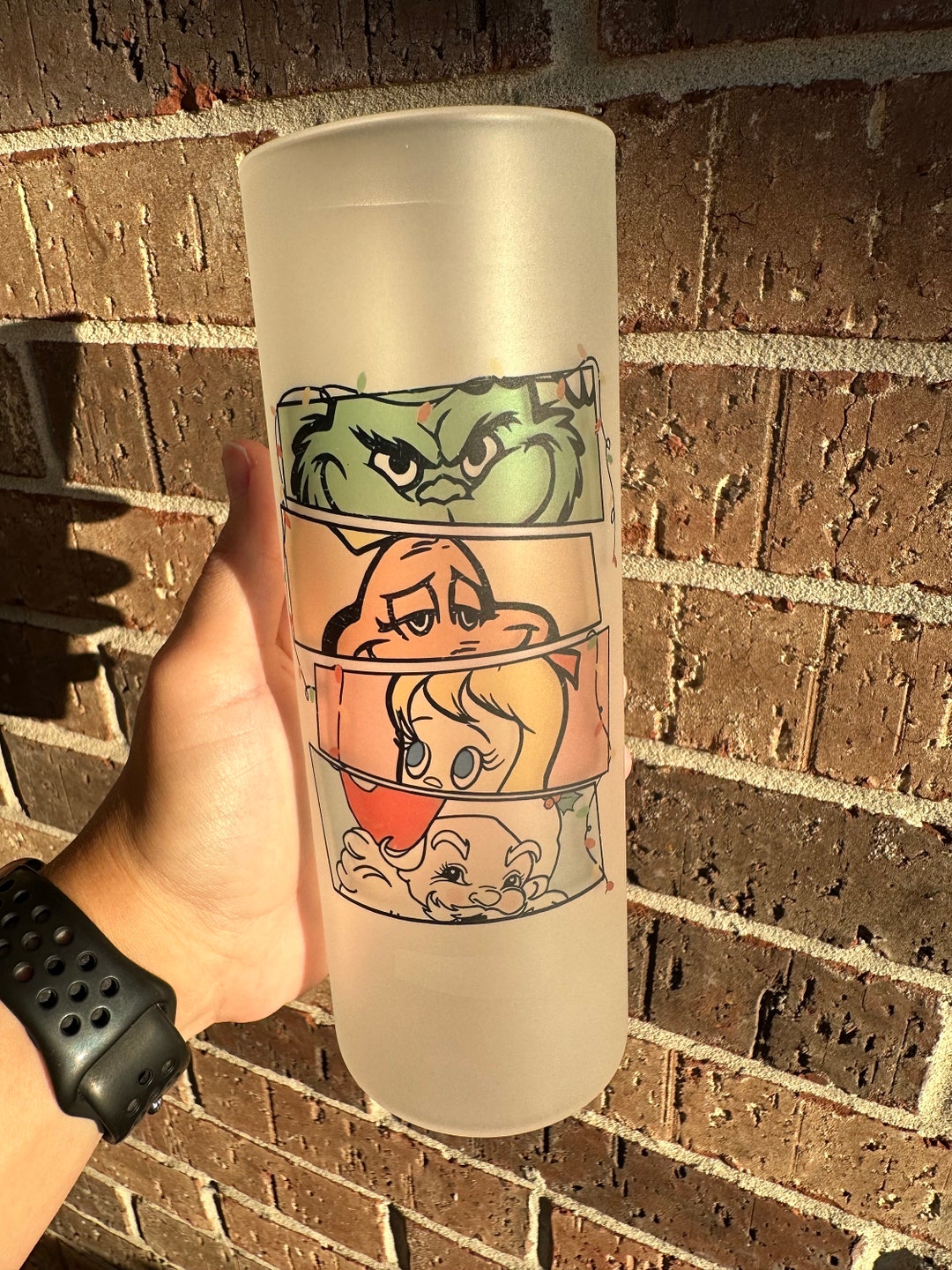 Grinch Glass L Grinch Cup L Grinch Whoville Cup L How the - Etsy