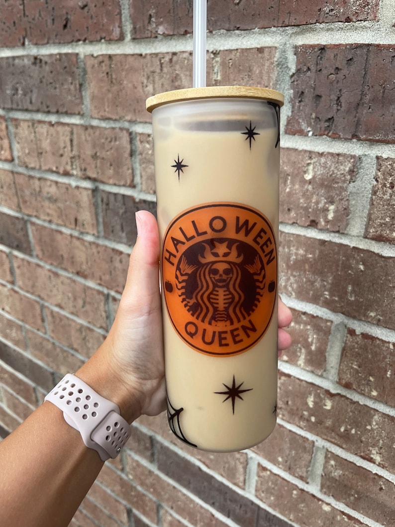 Halloween Queen Tall Glass L Halloween Witch Cup L Halloween - Etsy