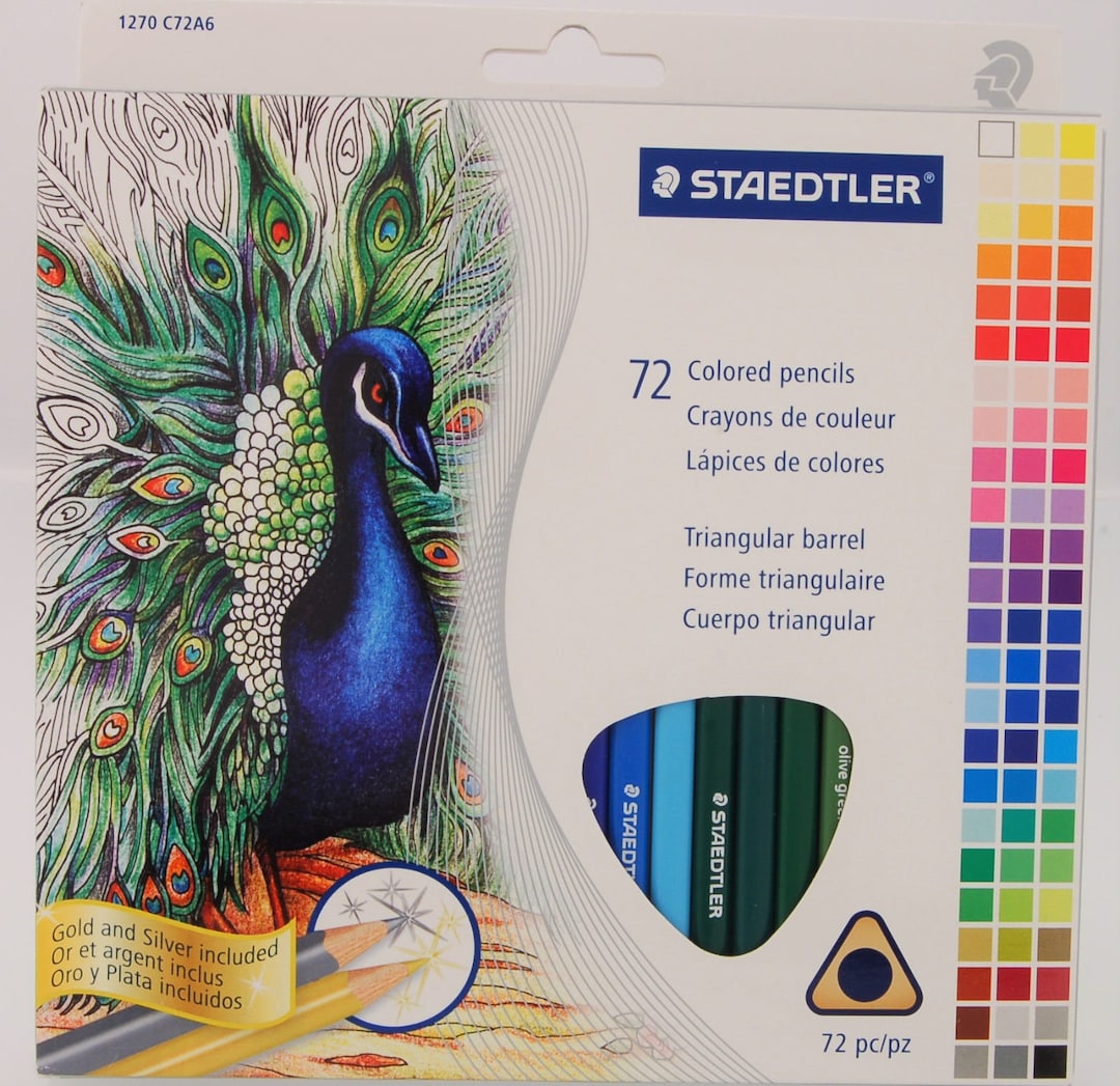 Staedtler 72 Triangular Colored Pencils Set 1270C72A6 2.9mm Core - Etsy