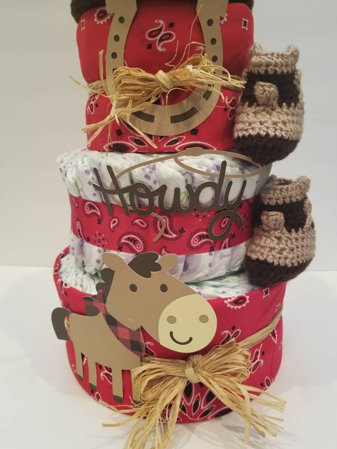Cowboy Diaper Cake Western Diaper Cake Horse Diaper Cake | Etsy