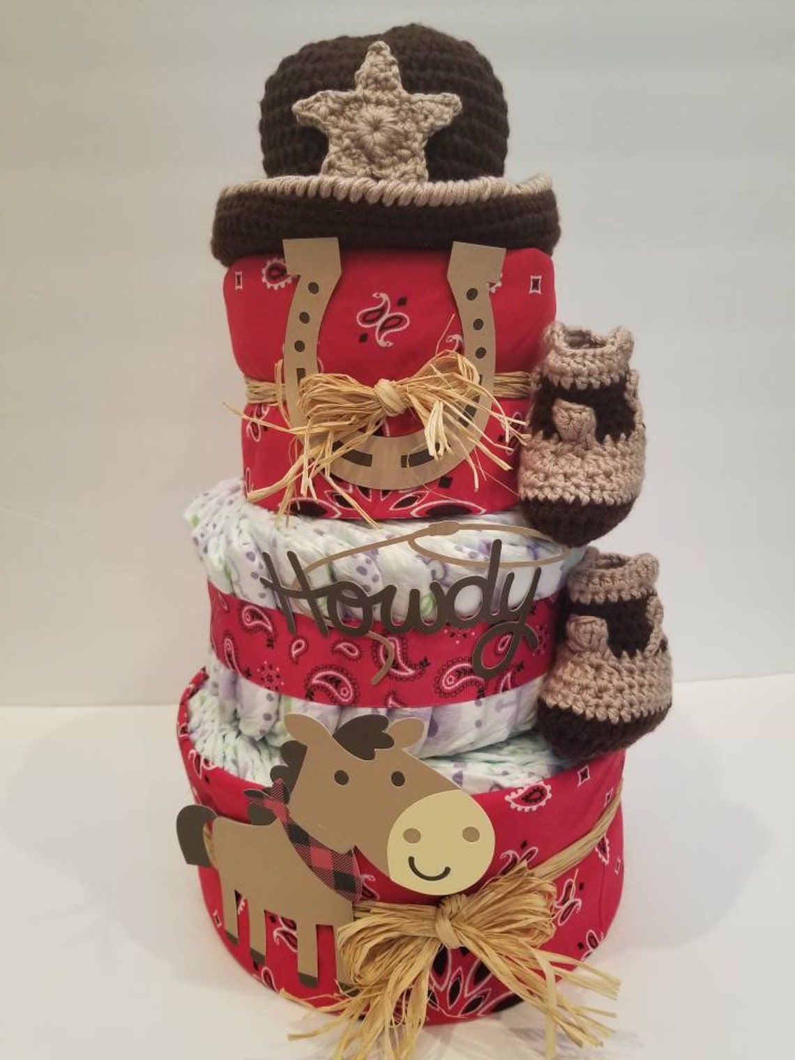 Cowboy Diaper Cake Western Diaper Cake Horse Diaper Cake | Etsy
