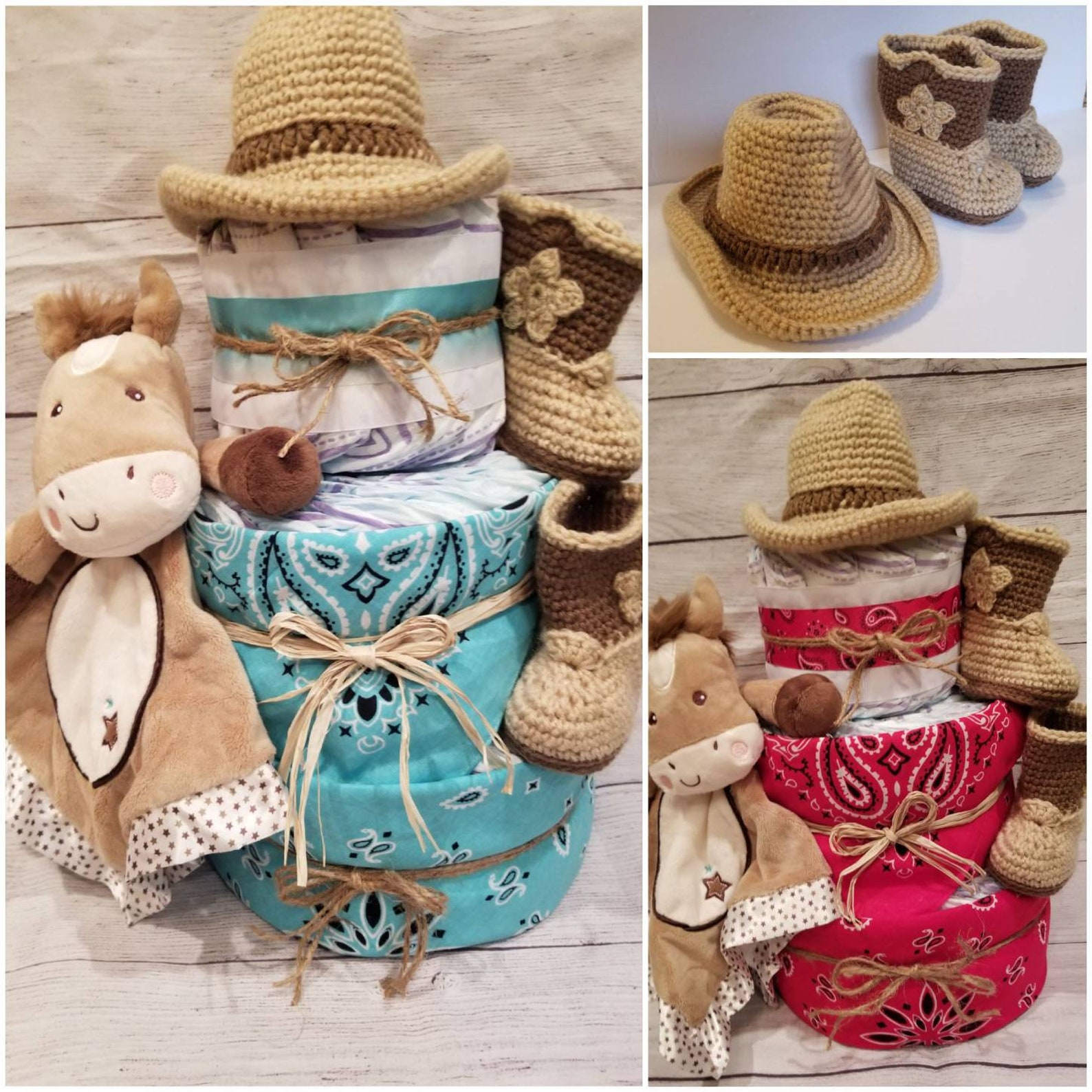 Cowboy Diaper Cake Western Diaper Cake Horse Diaper Cake | Etsy
