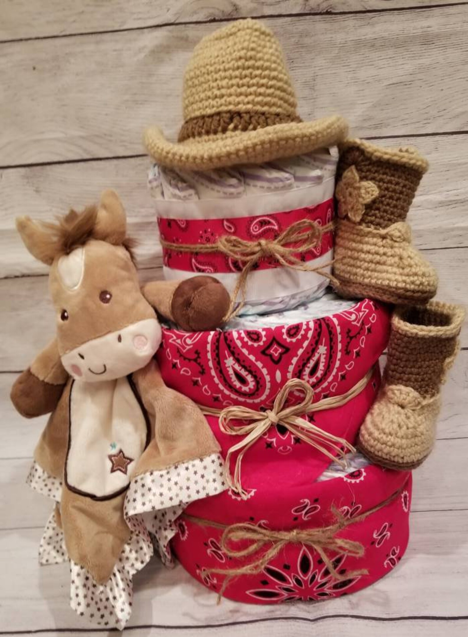 Cowboy Diaper Cake Western Diaper Cake Horse Diaper Cake | Etsy
