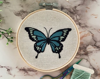 BUTTERFLY Punch Needle Embroidery Kit - Etsy
