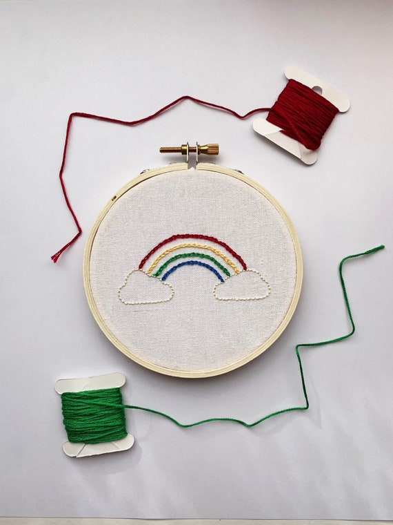 EMBROIDERY PATTERN Rainbow | Etsy