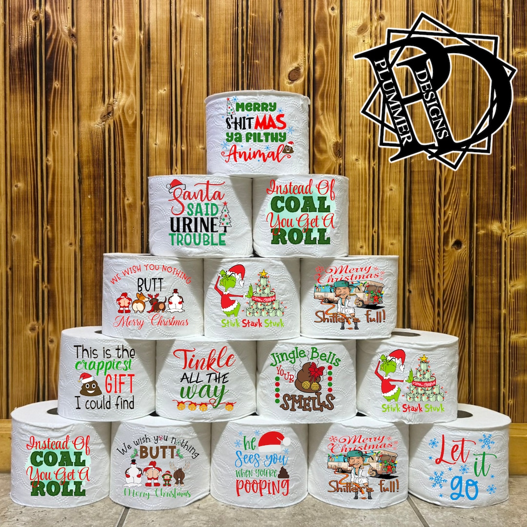 Christmas Toilet Paper, Funny Christmas Toilet Paper, Funny Gag Gift ...