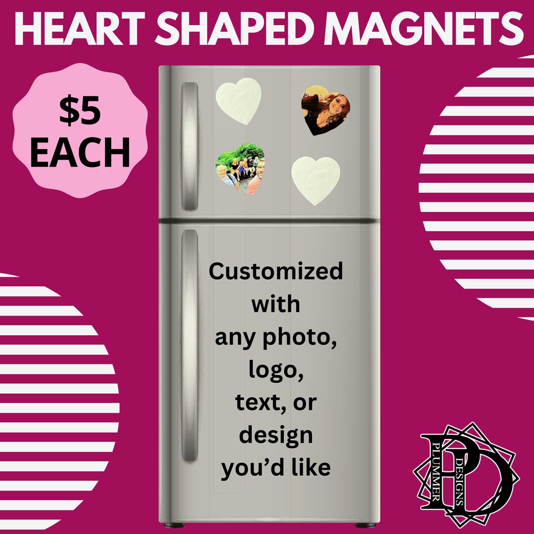 Personalized Heart Shaped Magnets, Customized Heart Shaped Magnets ...