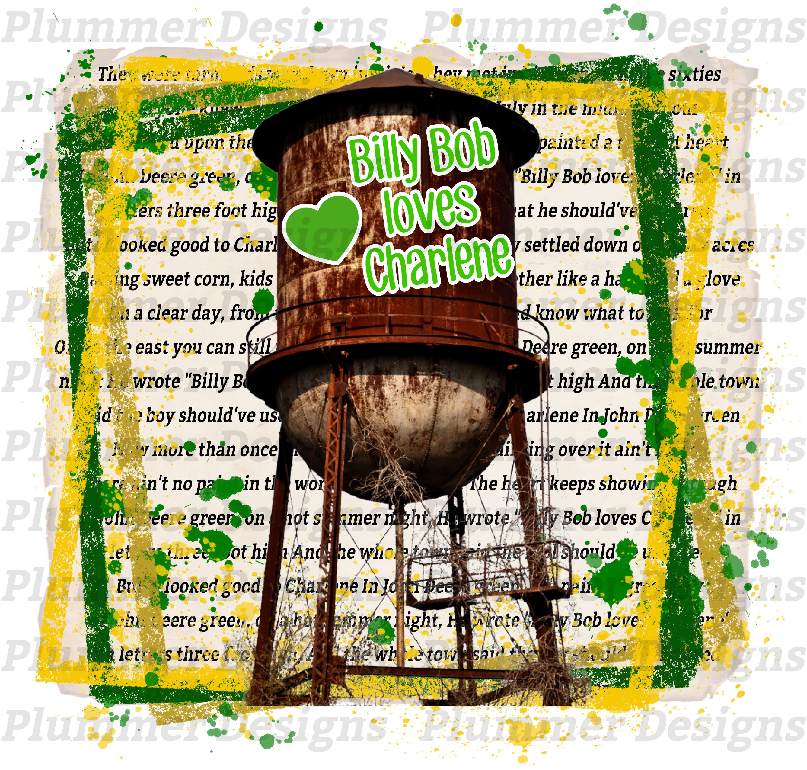 Billy Bob Loves Charlene Billy Bob Loves Charlene PNG Billy | Etsy