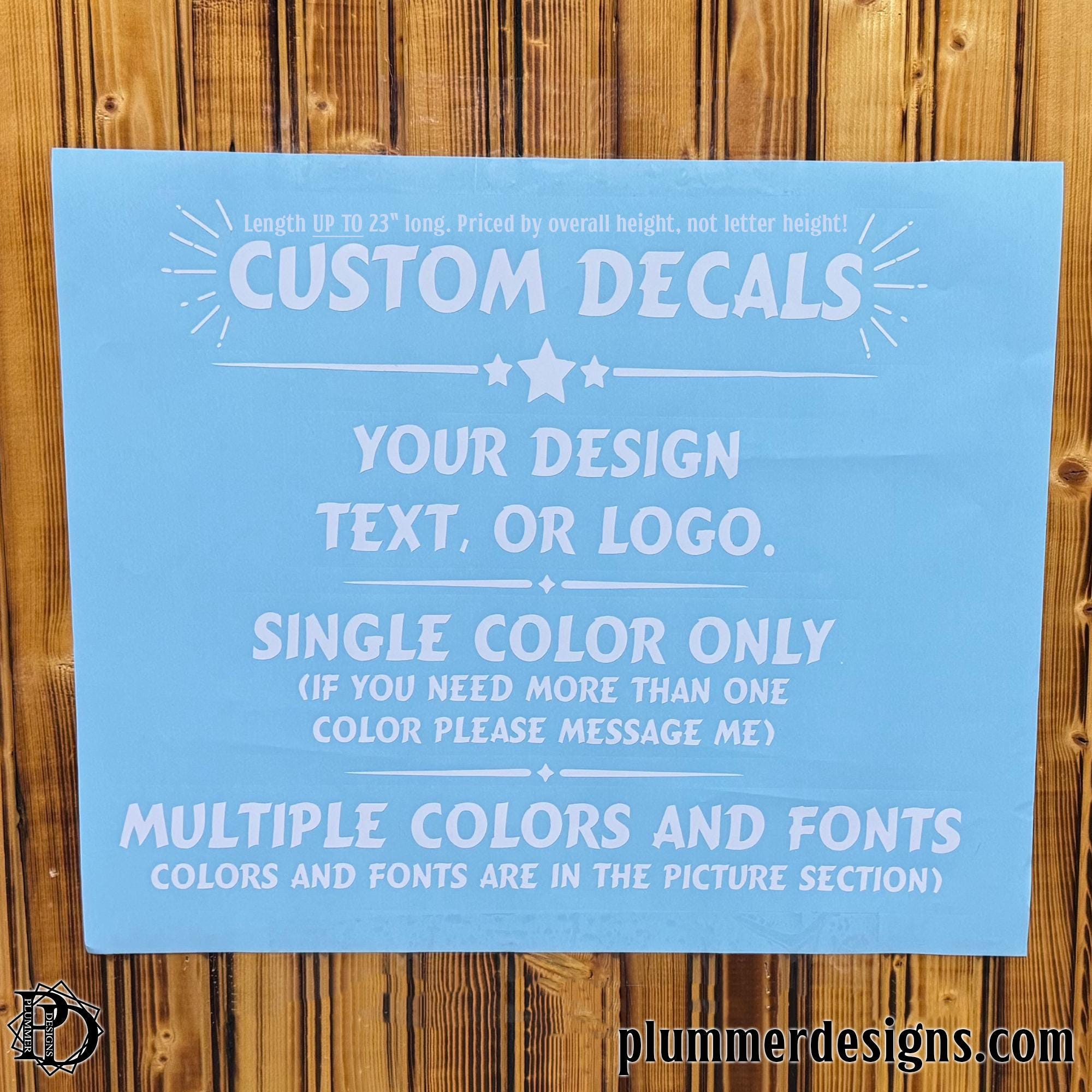 Custom Car Decal, Custom Window Decal, Vinyl Sticker, Vinyl Car Sticker ...