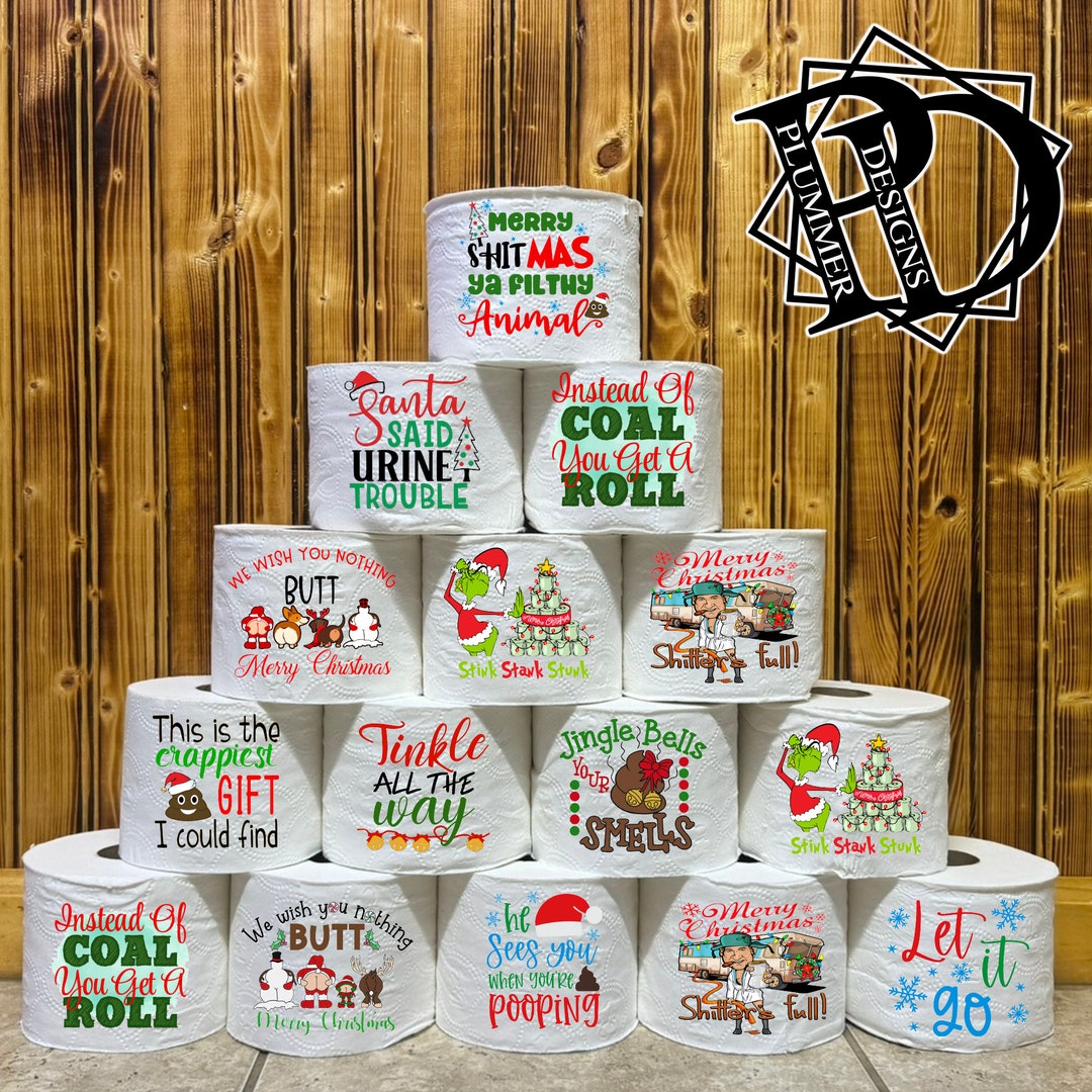 Christmas Toilet Paper, Funny Christmas Toilet Paper, Funny Gag Gift ...