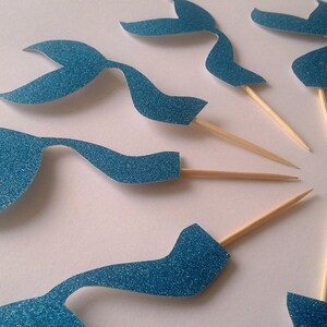 Queue de sirène cupcake toppers 3d décorations de gâteaux | Etsy France