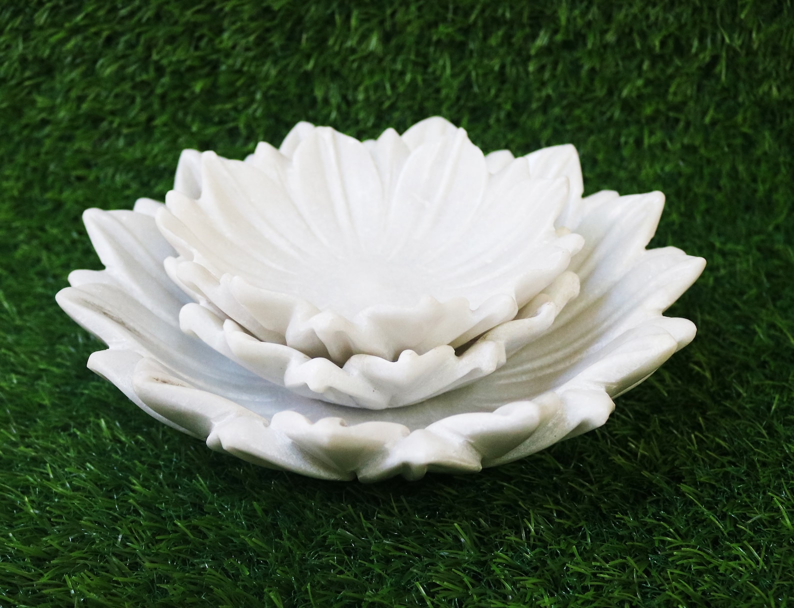 Marble Flower Floater, Uruli, Urli, Marble Bowl, Floating Candle Decor ...