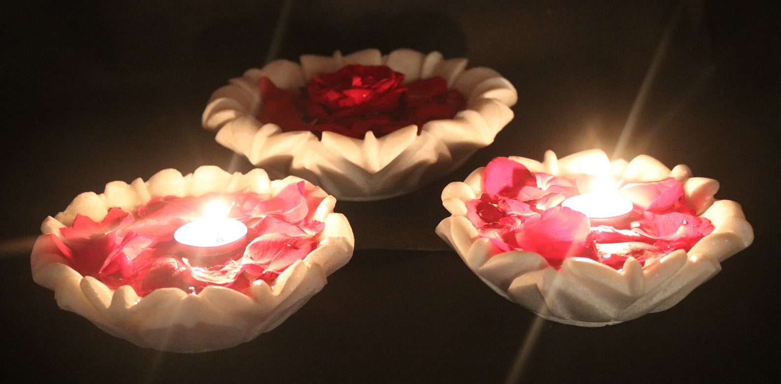 Beautiful Handcrafted Bowl for Floating Flowers and Tea Light Candles ...
